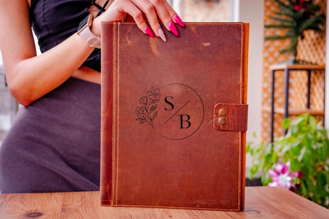 Personalized Leather Portfolio,executive Leather Padfolio, Business ...