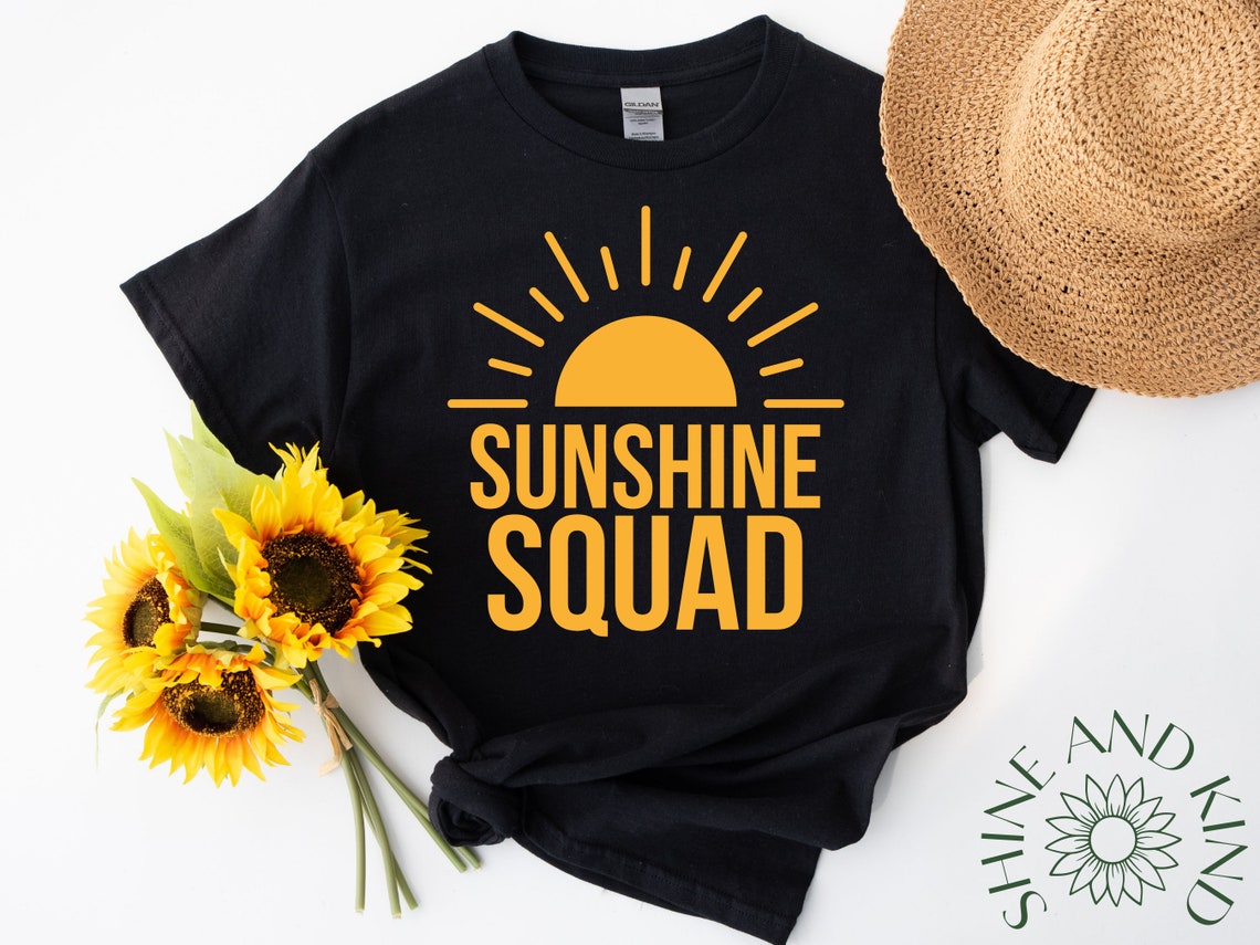 Sunshine Squad SVG Cut File and PNG File for Inspirational T-shirts ...