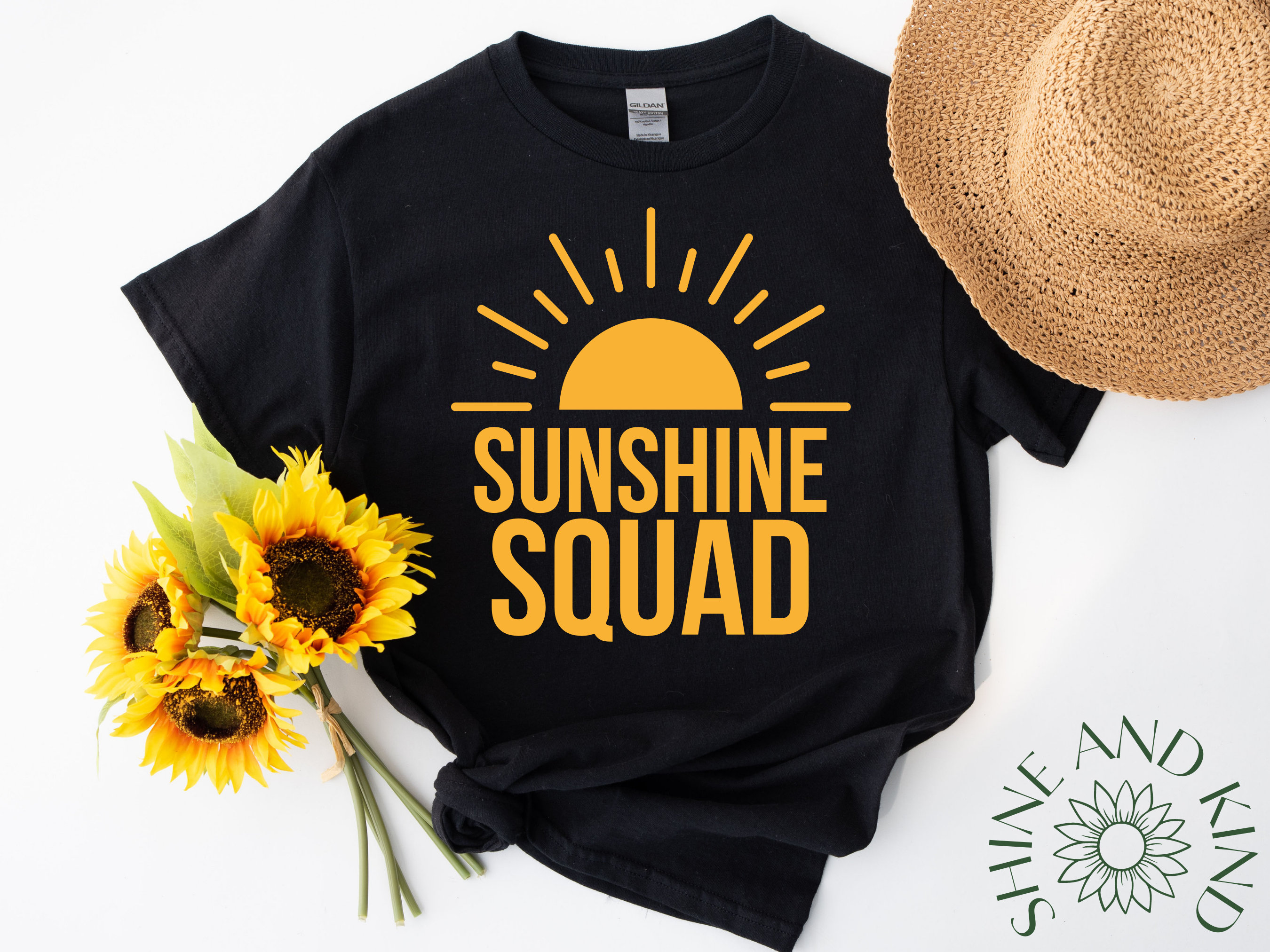 Sunshine Squad SVG PNG, Inspirational Summer Quote Design (digital ...
