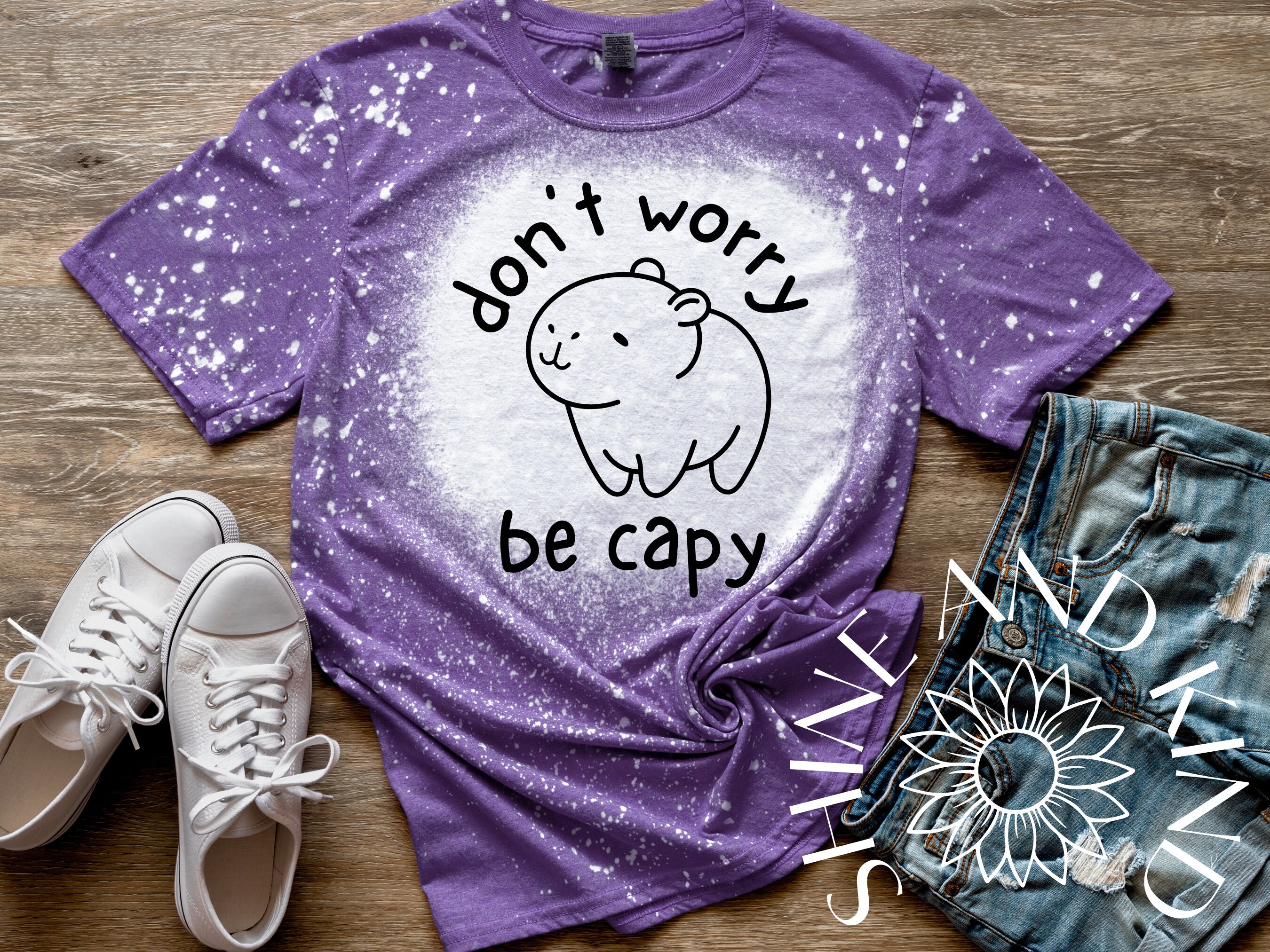 Capybara SVG Don't Worry Be Capy SVG for Capybara T-shirt - Etsy