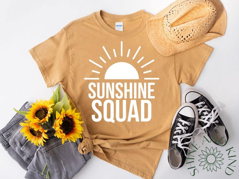 Sunshine Squad SVG Cut File and PNG File for Inspirational T-shirts ...