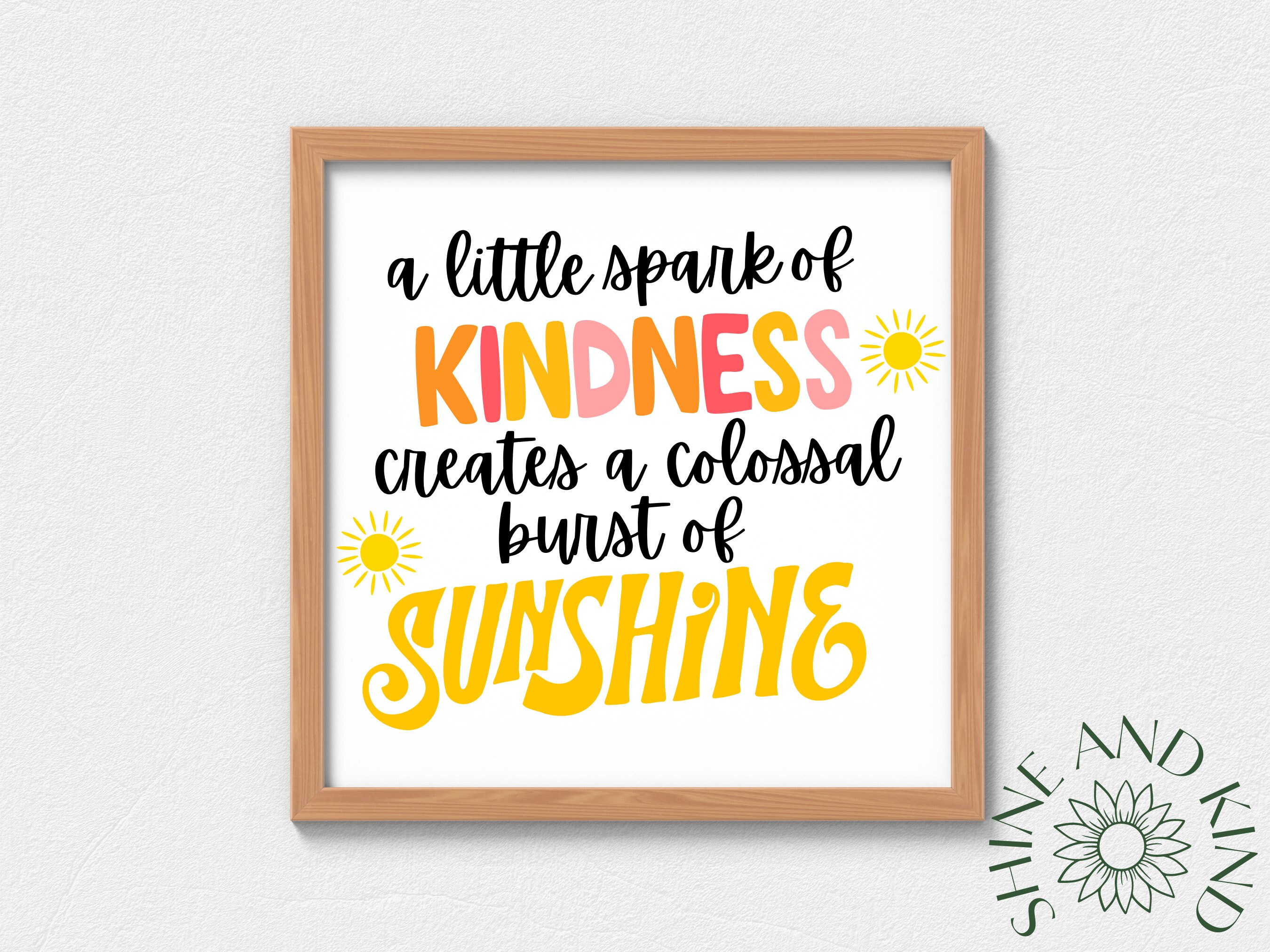 A Little Spark of KINDNESS SVG Cut File and PNG File for Inspirational ...
