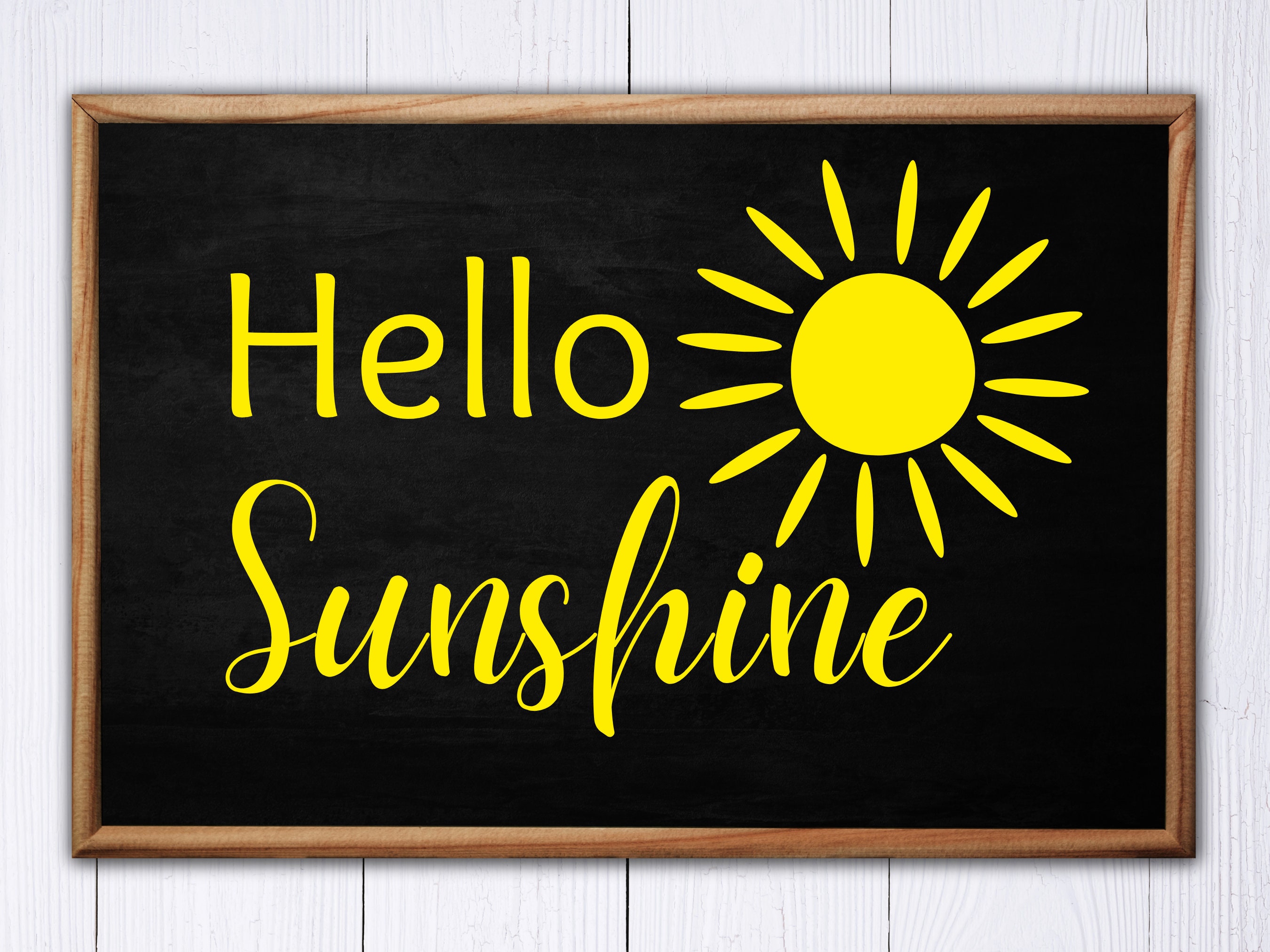 Hello Sunshine SVG Cut File and PNG File for Inspirational T-shirts ...