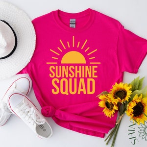 Sunshine Squad SVG PNG, Inspirational Summer Quote Design (digital ...