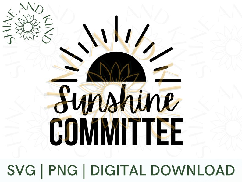 Sunshine Committee | Teacher Appreciation Committee SVG - Etsy