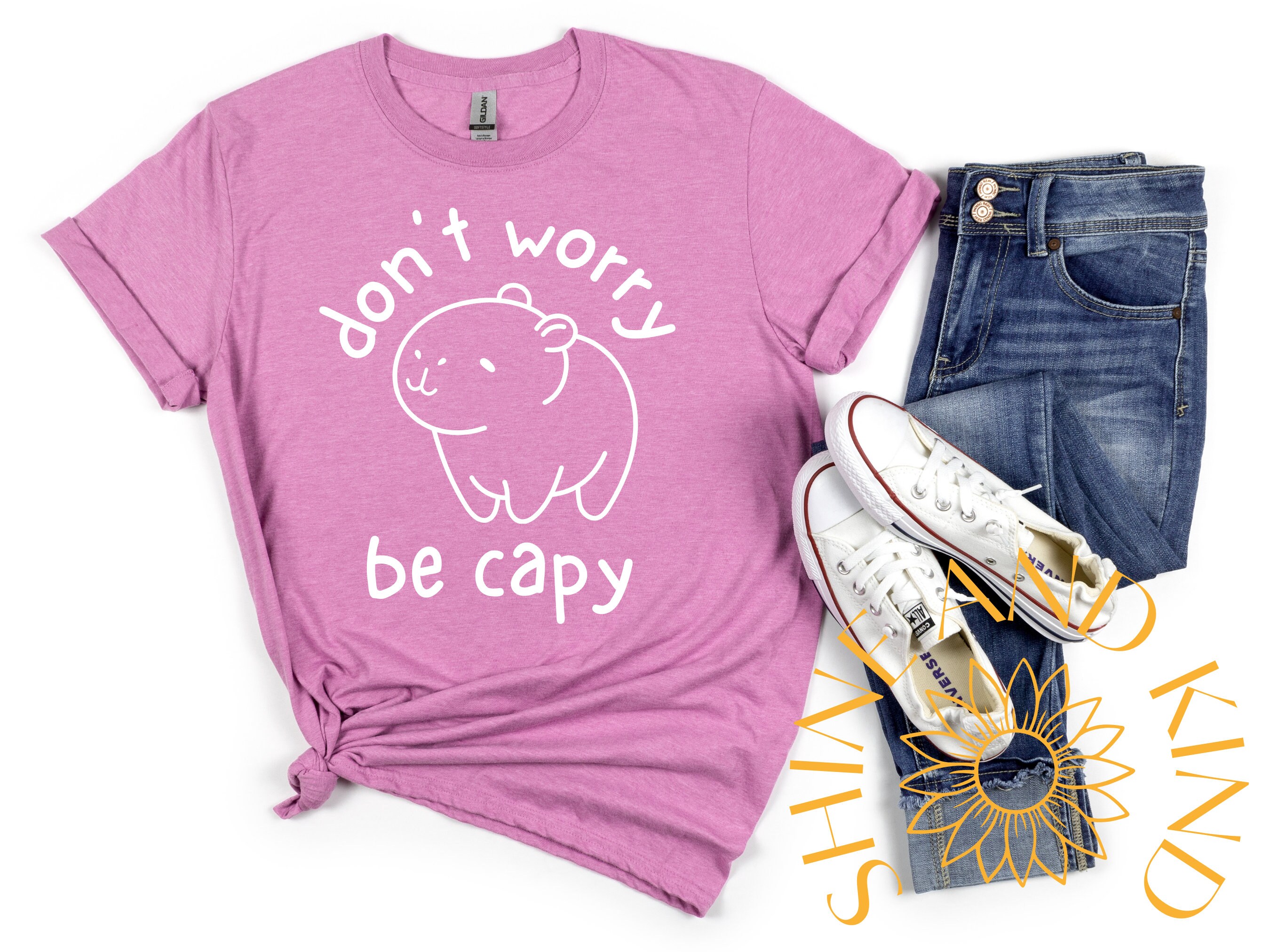 Capybara SVG Don't Worry Be Capy SVG for Capybara T-shirt - Etsy