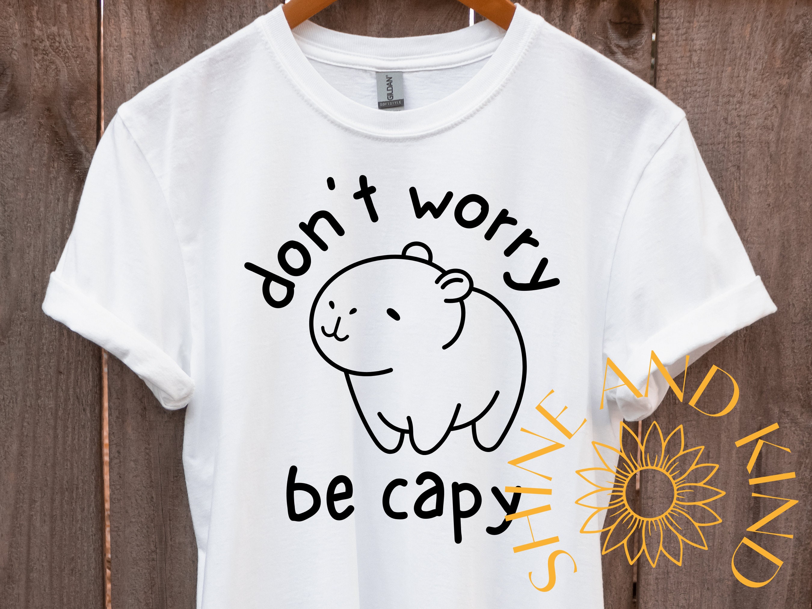 Capybara SVG Don't Worry Be Capy SVG for Capybara T-shirt - Etsy