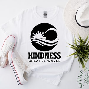 Kindness Creates Waves SVG Cut File and PNG File for Inspirational T ...