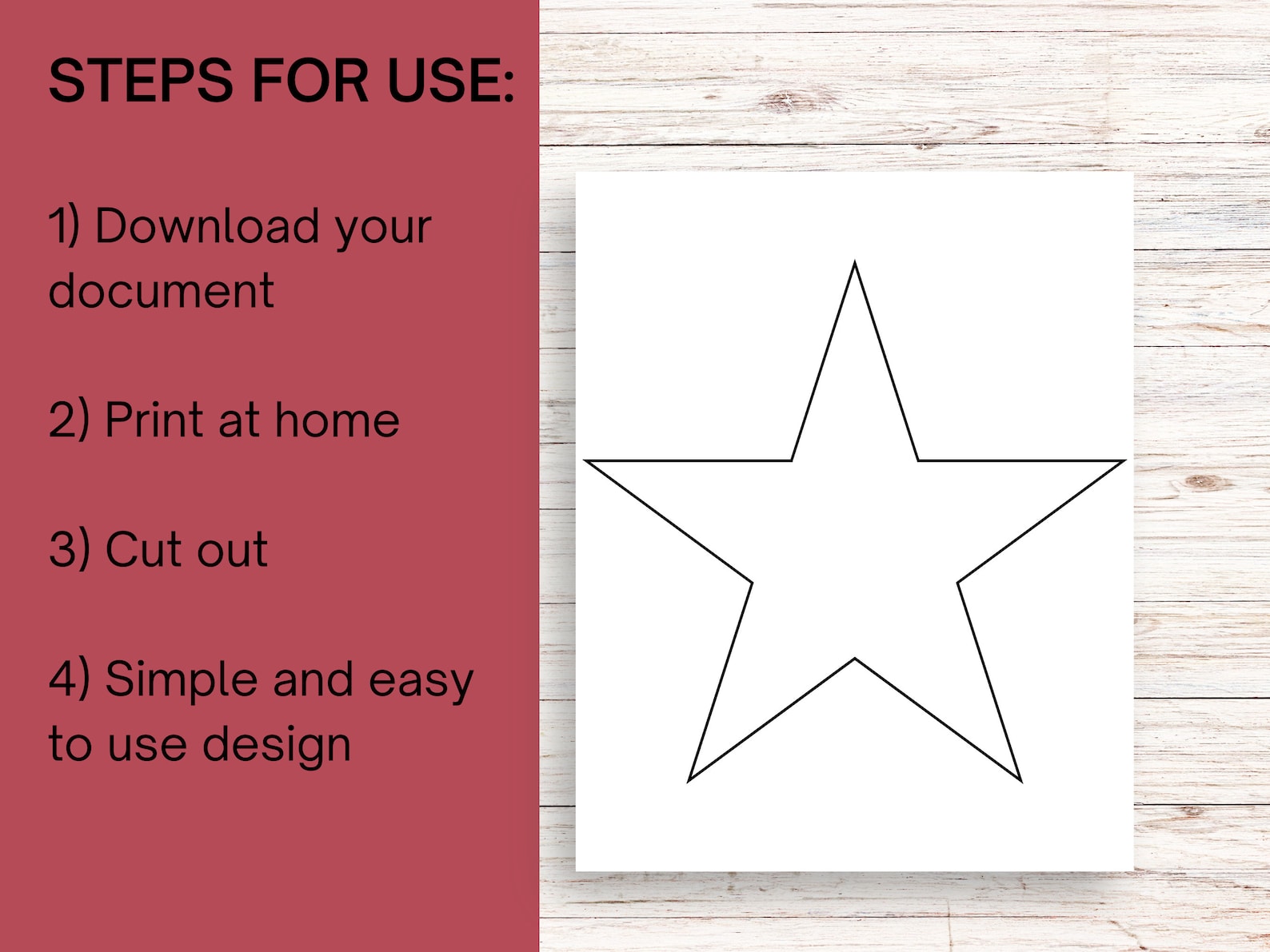 Printable Star Template Bundle: Kids Crafts, Classroom Decor (PNG & PDF ...
