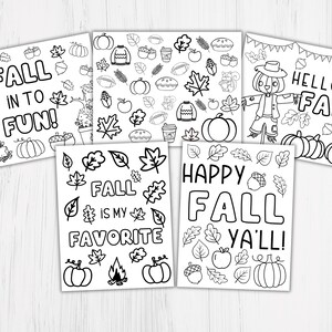 Printable Fall Coloring Pages | Instant Download | Fun Autumn Coloring ...