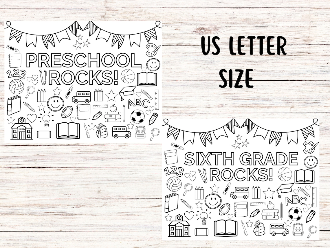 Back to School Coloring Pages - Printable Coloring Sheets for Preschool ...