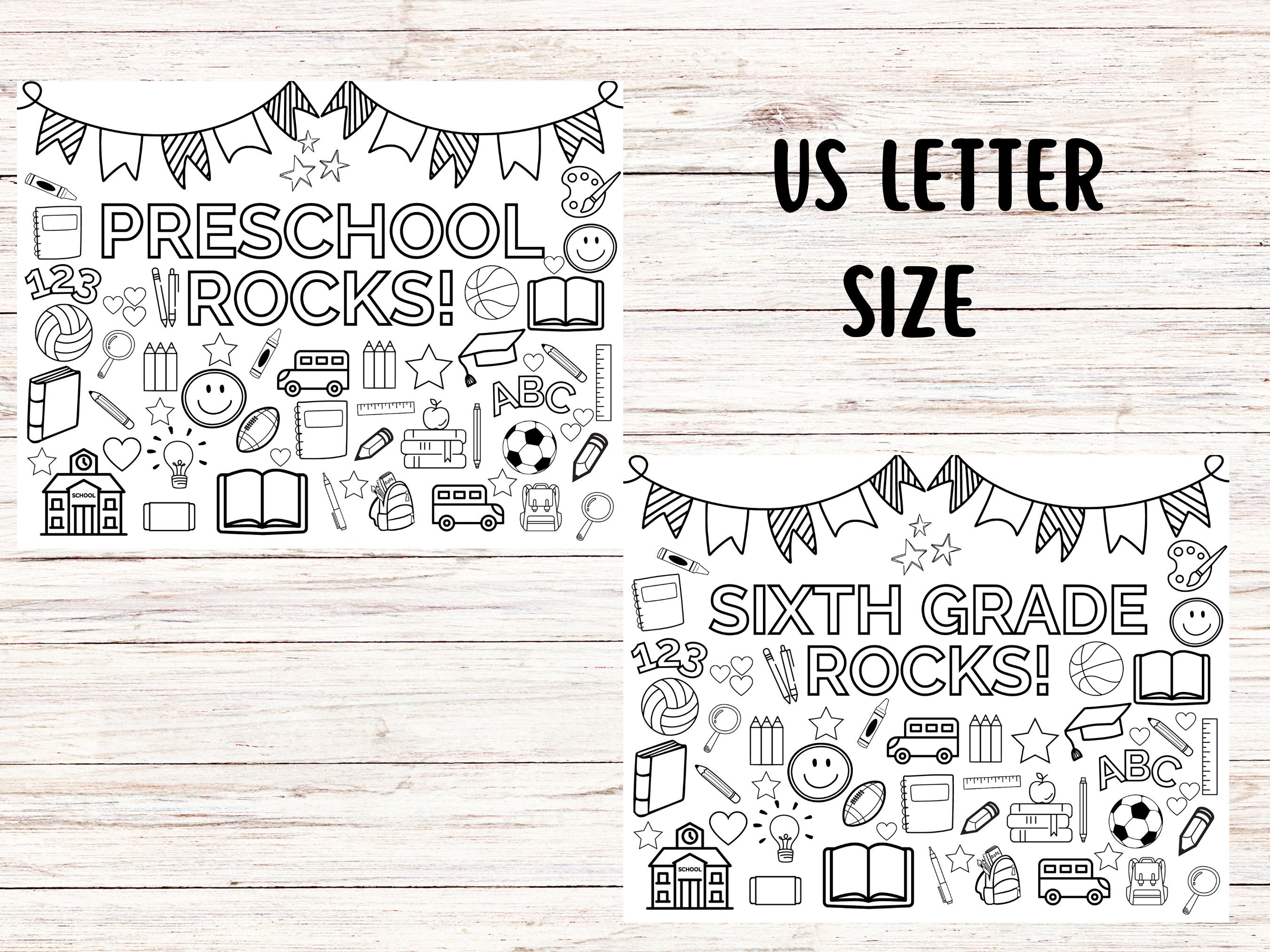 Back to School Coloring Pages - Printable Coloring Sheets for Preschool ...