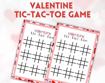 Printable Valentine's Day Tic Tac Toe Game Instant Printable Activity ...