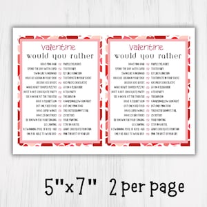 Valentine Would You Rather Game, Valentines Game for Kids, Valentine's ...