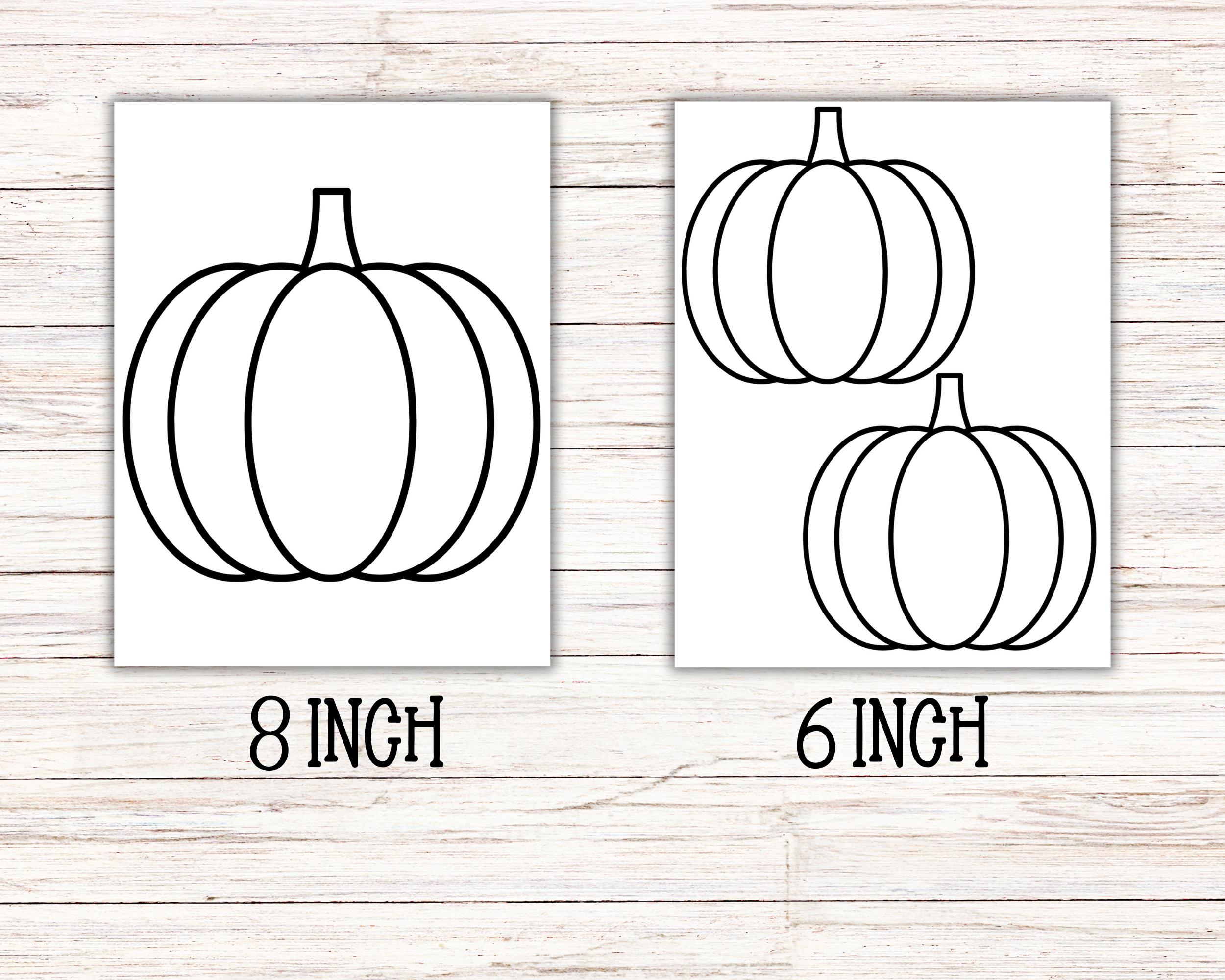 Pumpkin Template Bundle: DIY Fall Craft Stencils (PDF, PNG) - 5 Sizes ...