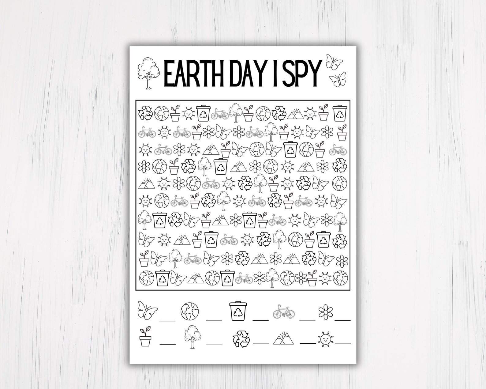 Earth Day I Spy Printable Game: School Activity & Coloring Pages ...
