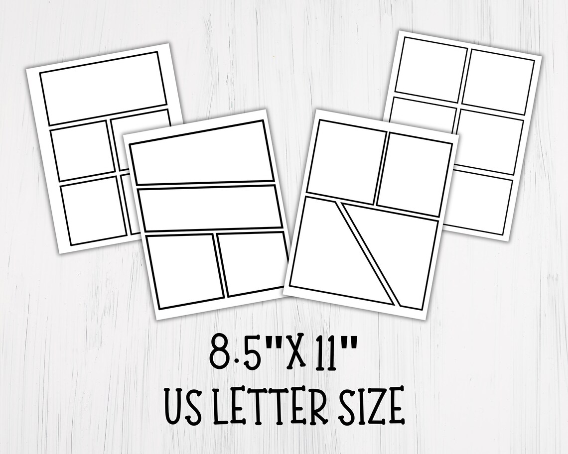 Comic Strip Template | Instant Download | Create Your Own Comic Book ...