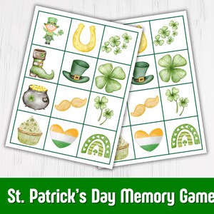 St. Patrick's Day Memory Match Game: Fun Printable Activity (instant ...