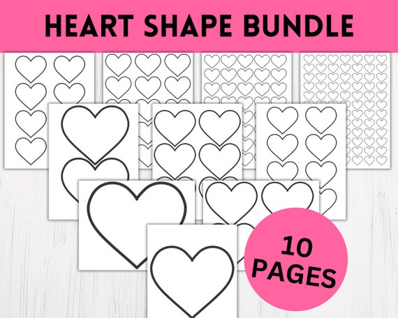 Different Heart Shapes Printable