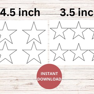 Printable Star Template Bundle: Kids Crafts, Classroom Decor (PNG & PDF ...