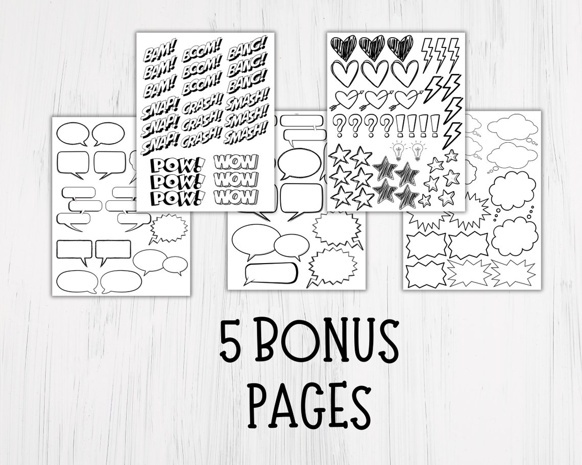Comic Strip Template | Instant Download | Create Your Own Comic Book ...