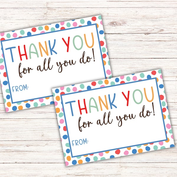 Polka Dot Thank You - Etsy