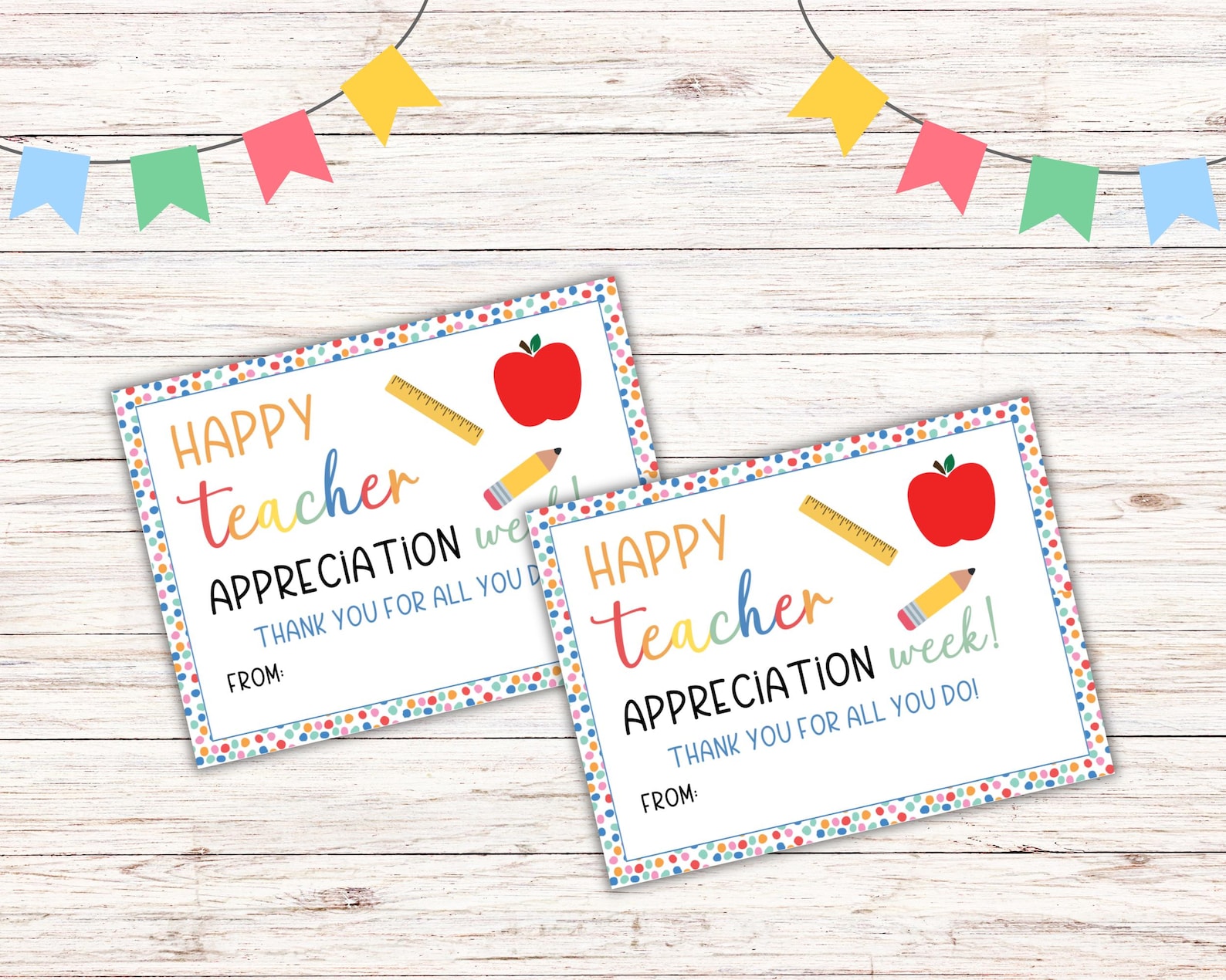 Teacher Appreciation Gift Tags: Printable Thank You Favor (PDF) - Etsy