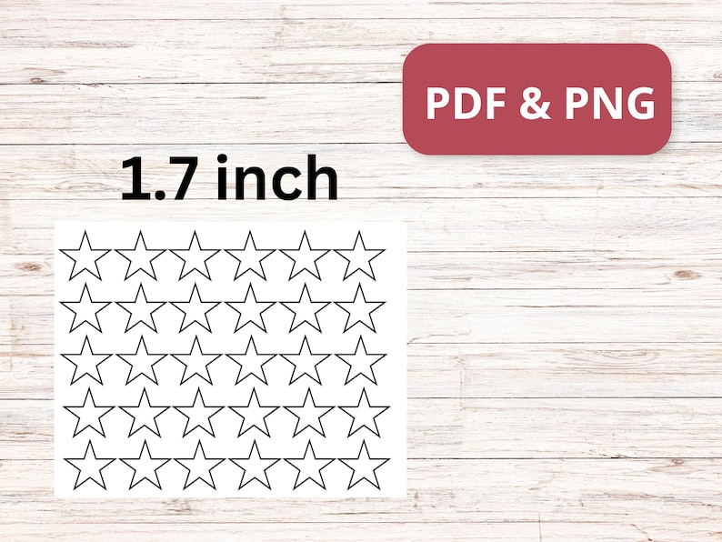 Printable Star Template Bundle: Kids Crafts, Classroom Decor (PNG & PDF ...