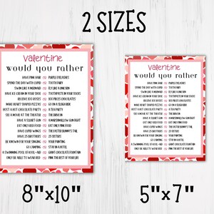 Valentine 'would You Rather' Game: Kids Activity (digital Download) - Etsy