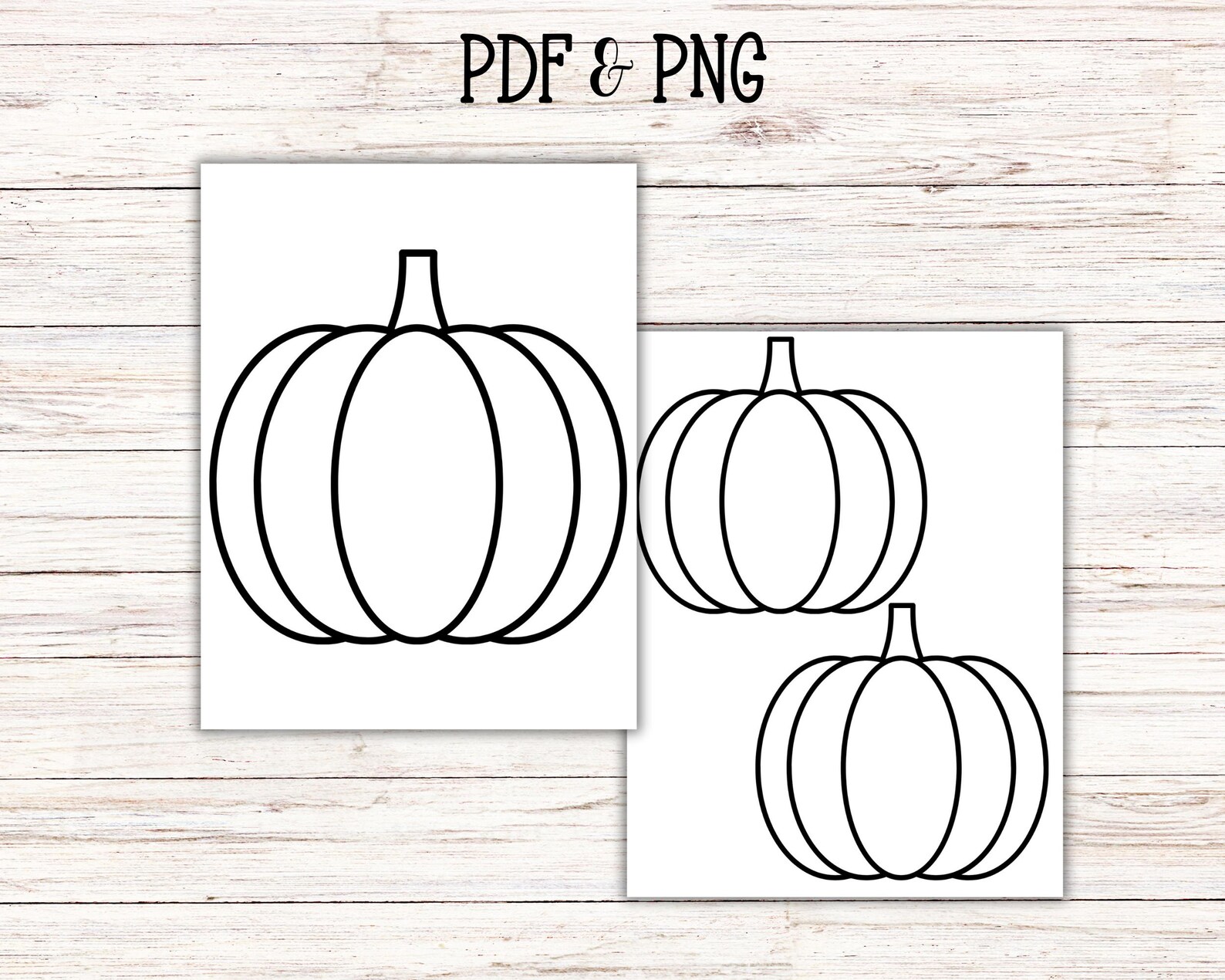 Pumpkin Template Bundle: DIY Fall Craft Stencils (PDF, PNG) - 5 Sizes ...