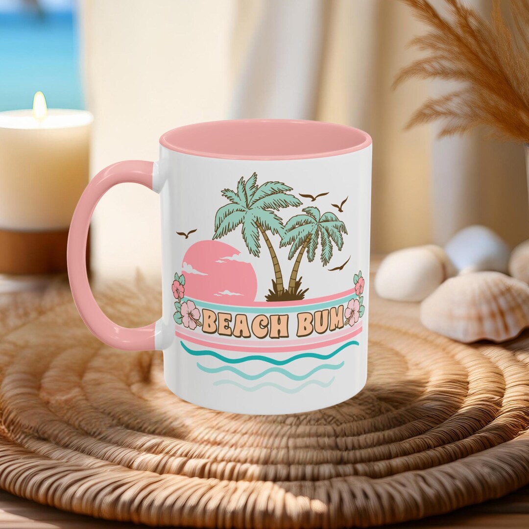 Beach Bum Coffee Mug: Fun Summer Ocean Vibes Gift - Etsy