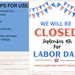 Closed for Labor Day Printable Sign Closed Sign Instant - Etsy