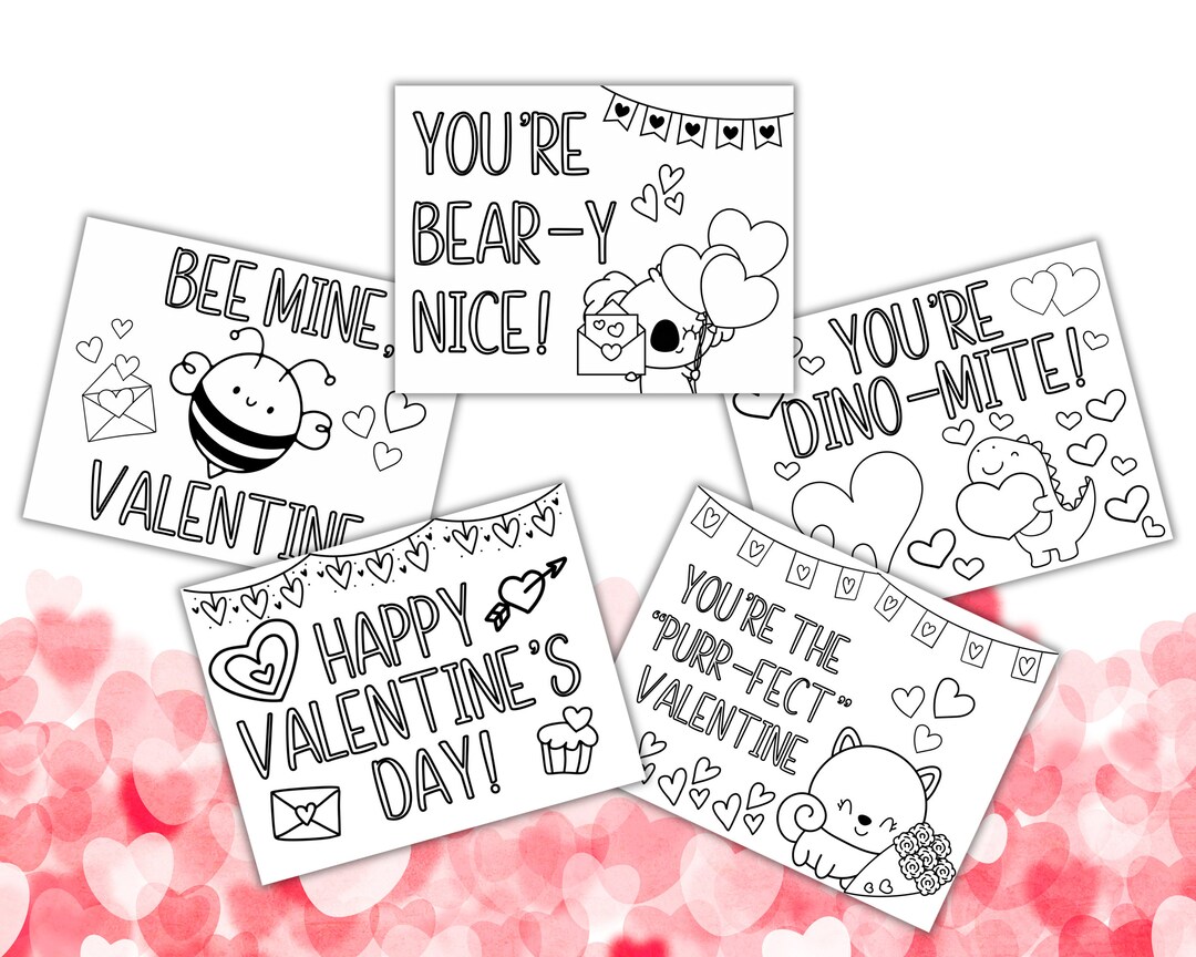 Printable Valentine's Day Coloring Pages - Fun for Kids, Adults 8x10 ...