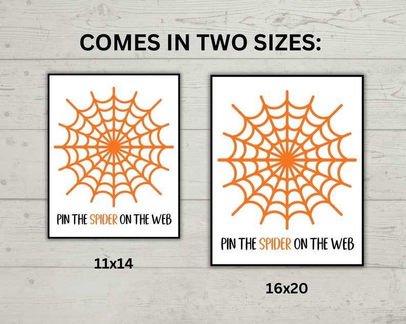 Halloween Spider Web Game - Printable Poster 11x14 & 16x20 - Instant ...