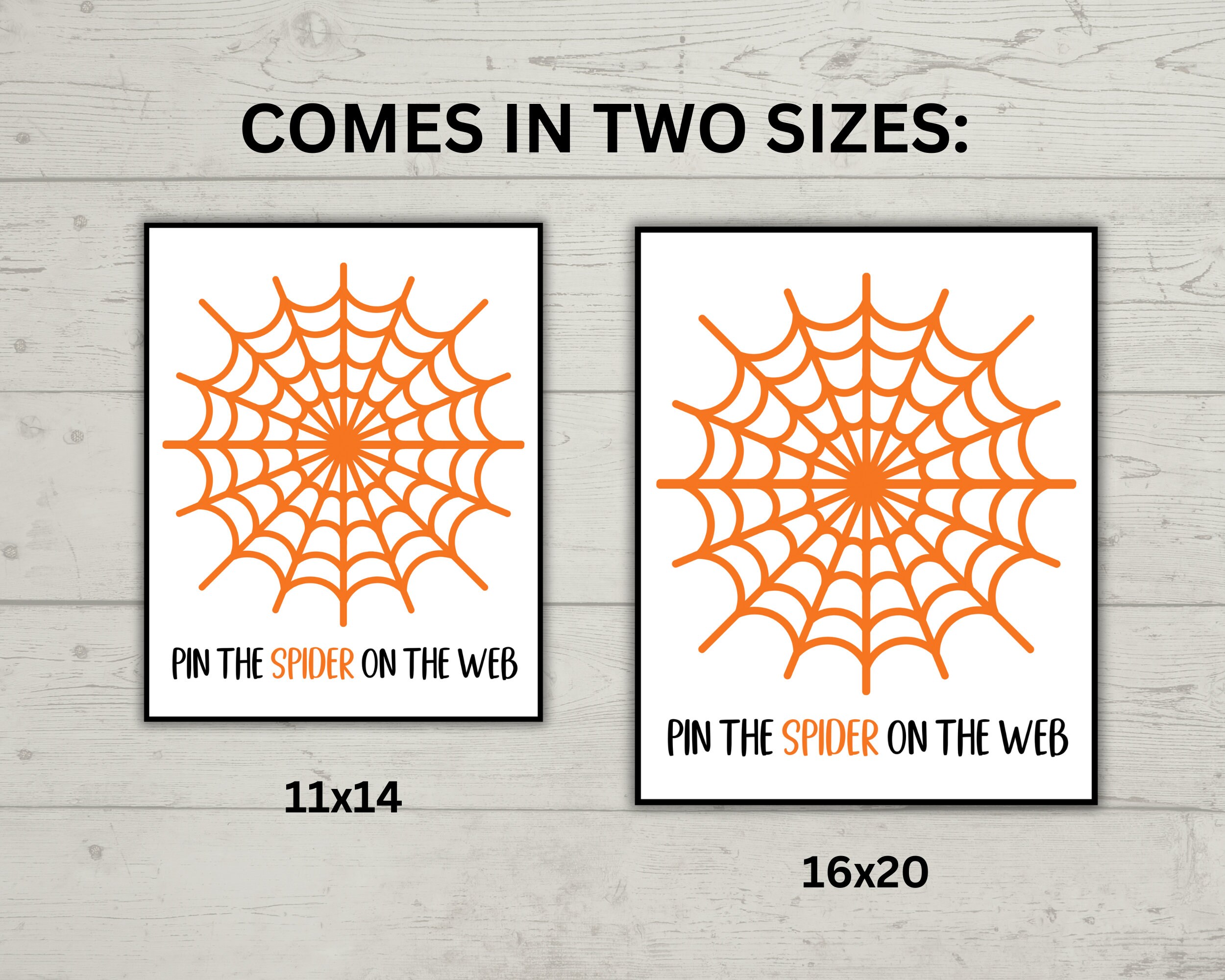 Halloween Spider Web Game - Printable Poster 11x14 & 16x20 - Instant ...