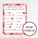Valentine's Day Scavenger Hunt Printable, Valentine Game for Kids ...