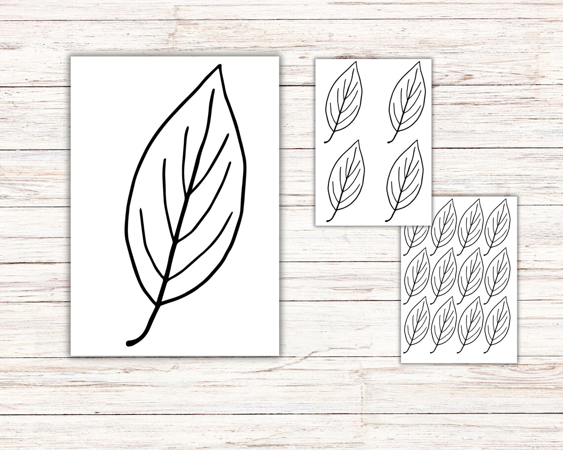Autumn Leaf Outline Bundle: Printable Fall Designs (PDF, PNG) - Etsy
