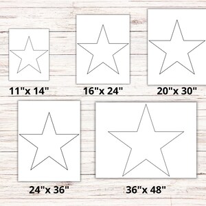Large Printable Star Template Bundle | 5 Sizes | DIY Crafts ...