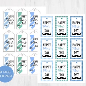 Father's Day Printable Gift Tag Bundle, Three Designs, INSTANT DOWNLOAD ...