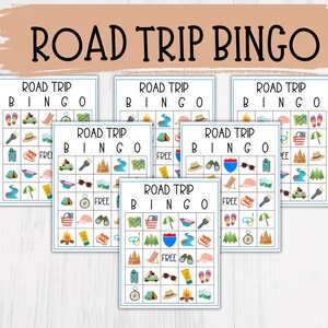 Road Trip Bingo Printable Game | 10 Unique Cards | Fun Travel Activity ...