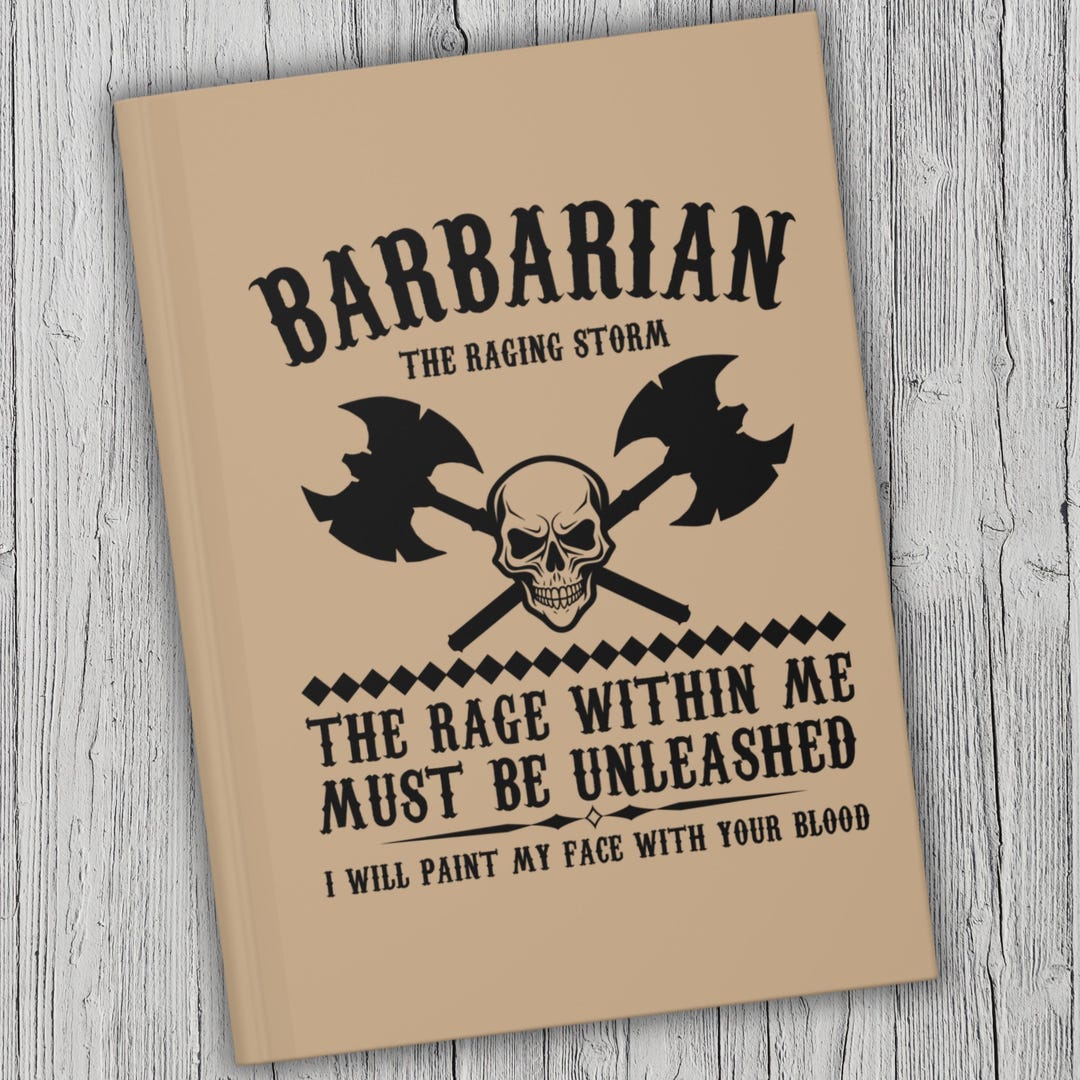 Barbarian RPG Journal | Fantasy Role-playing Notebook | D&D Compatible ...