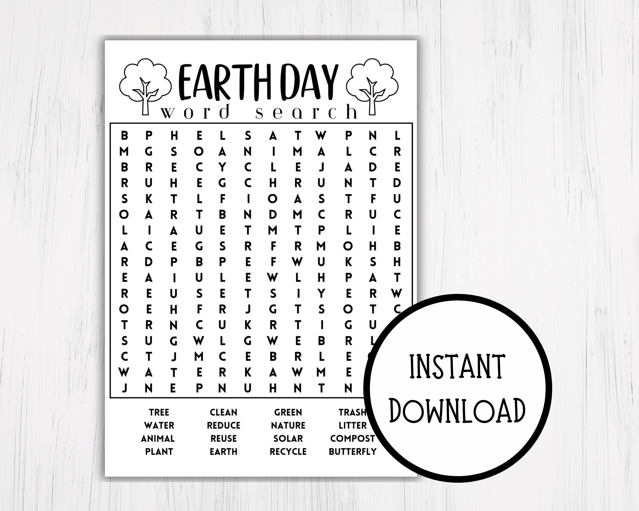 Sopa De Letras Del Día De La Tierra