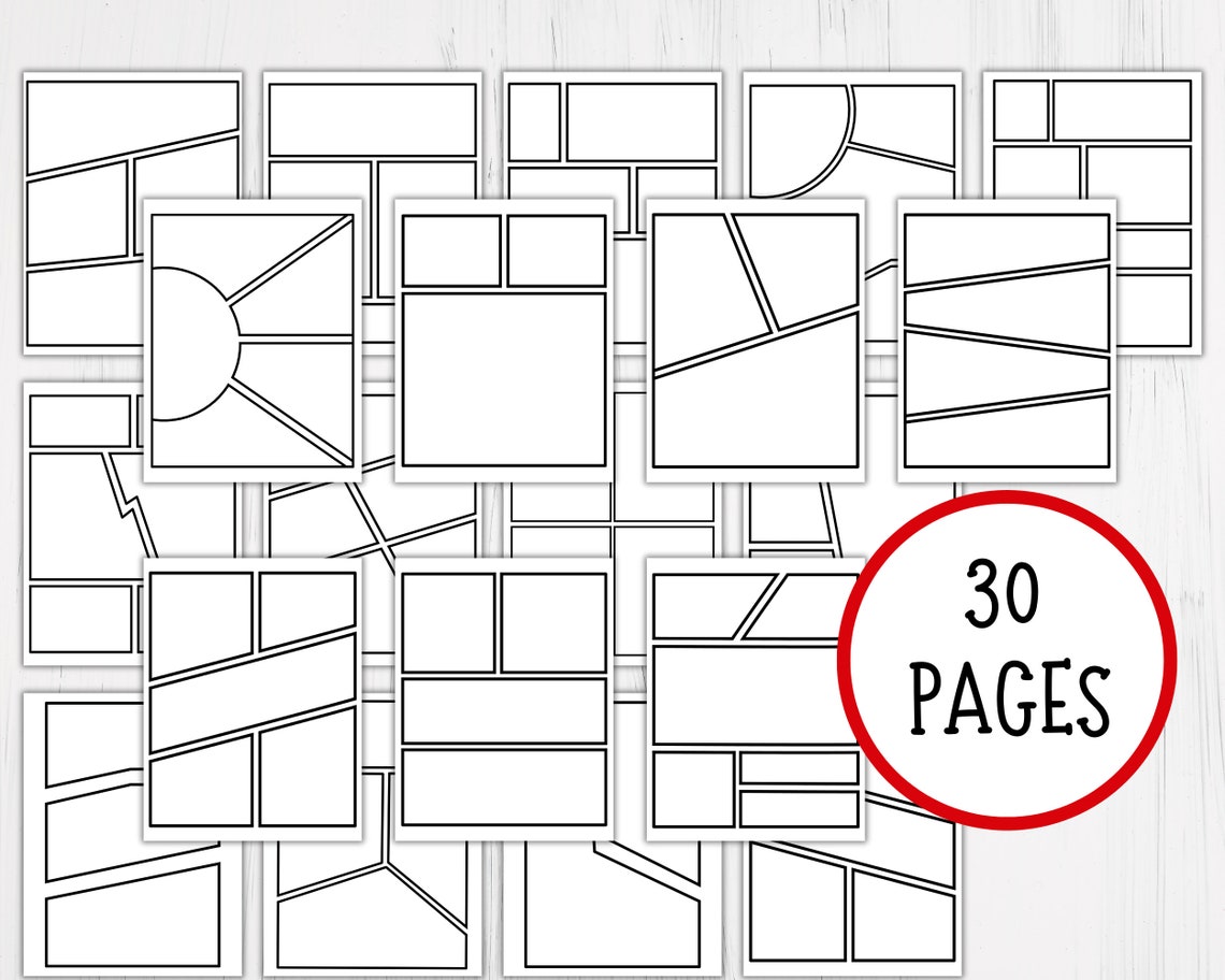 Comic Strip Template | Instant Download | Create Your Own Comic Book ...