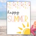 Happy Summer Gift Tags, 2.5x3.5 Inches, Printable Summer Tags, End of ...