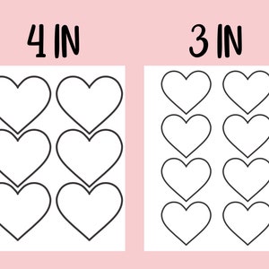 Heart Shape Printable Bundle, Love Symbol Templates, DIY Crafts Instant ...