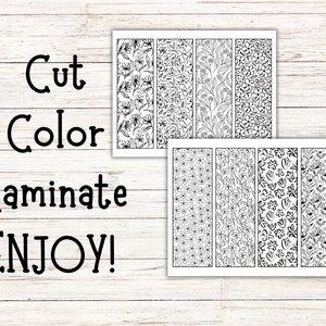 Floral Coloring Bookmarks: Spring Flower Designs (PDF) - Etsy