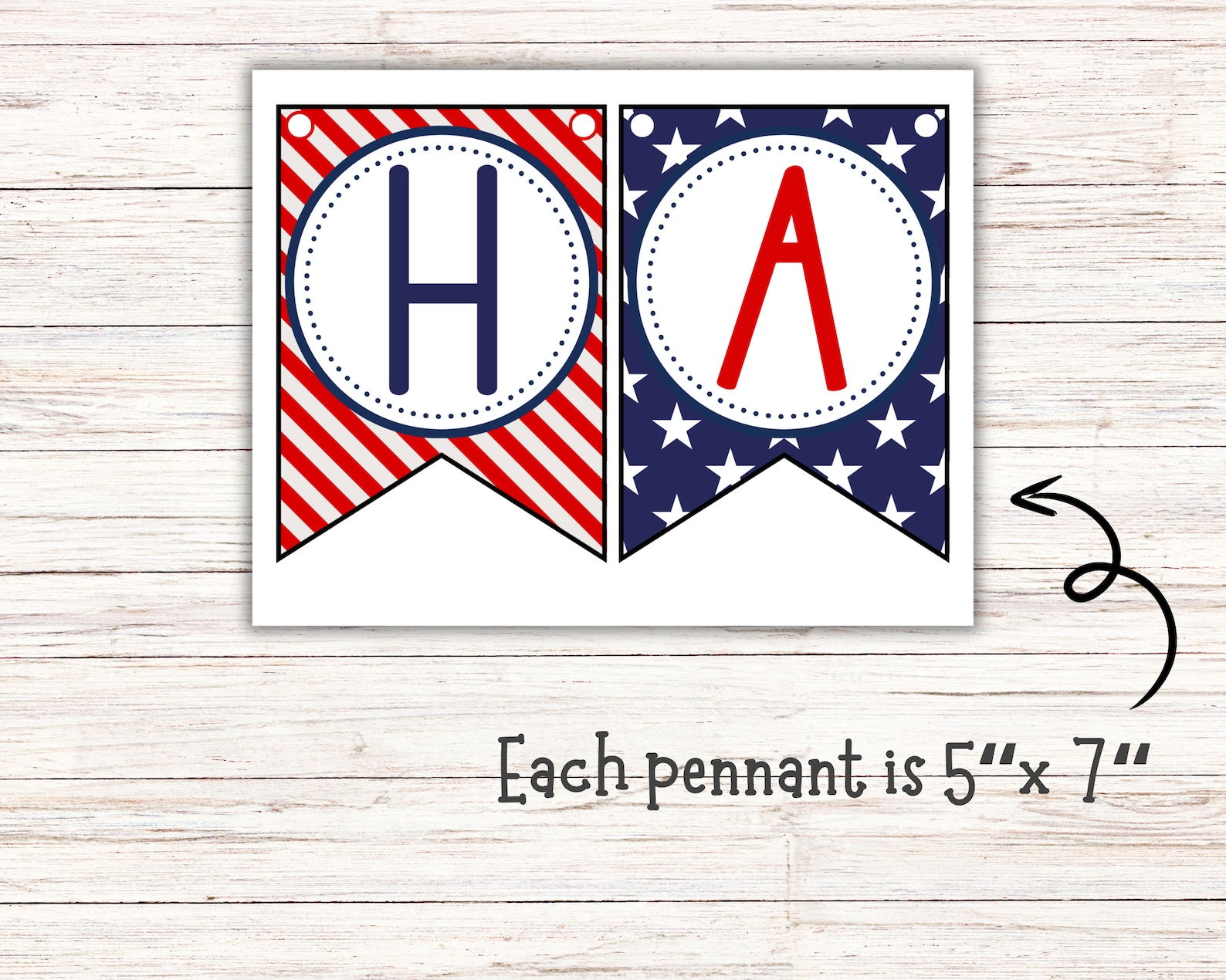 4th of July Banner Printable: Patriotic Party Decor (PDF) - Etsy