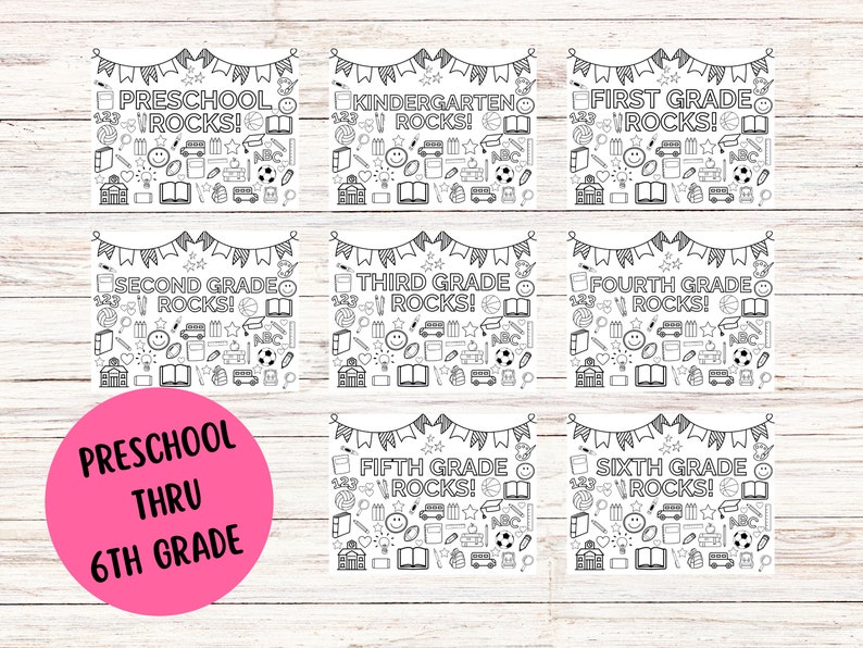 Back to School Coloring Pages - Printable Coloring Sheets for Preschool ...