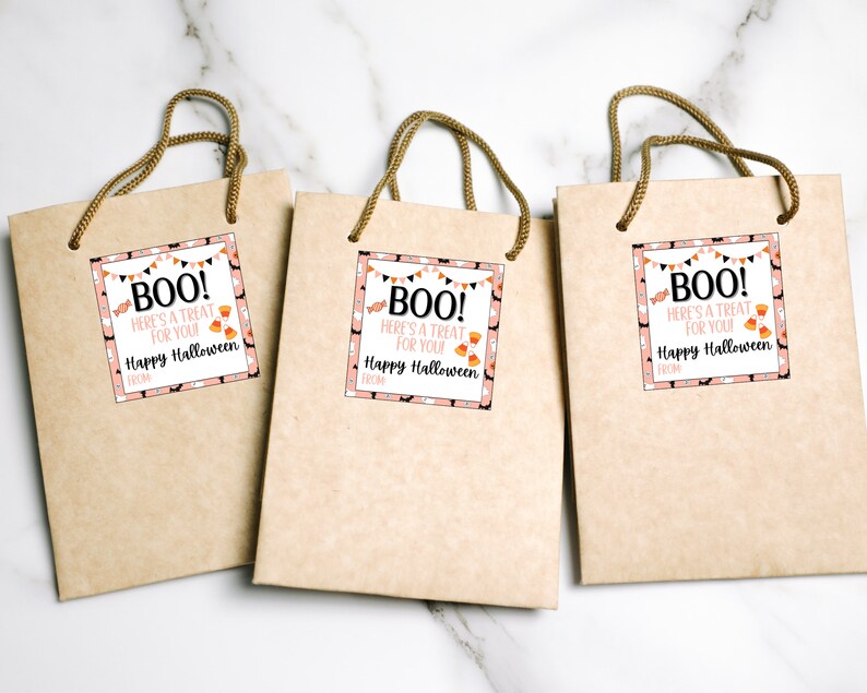 Halloween Treat Tags Printable - Boo Sweet Tags, Trick or Treat Bag ...