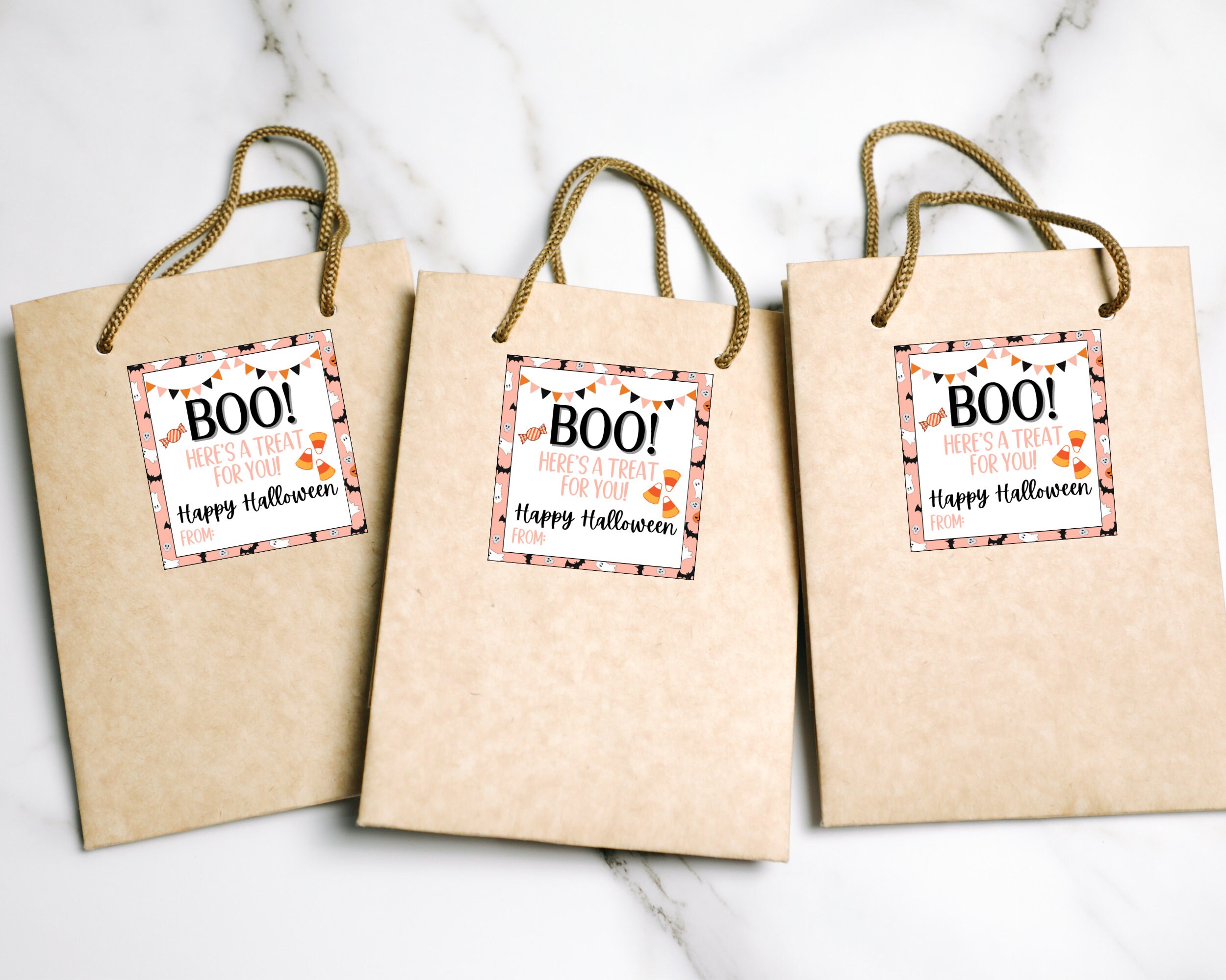 Halloween Treat Tags Printable - Boo Sweet Tags, Trick or Treat Bag ...